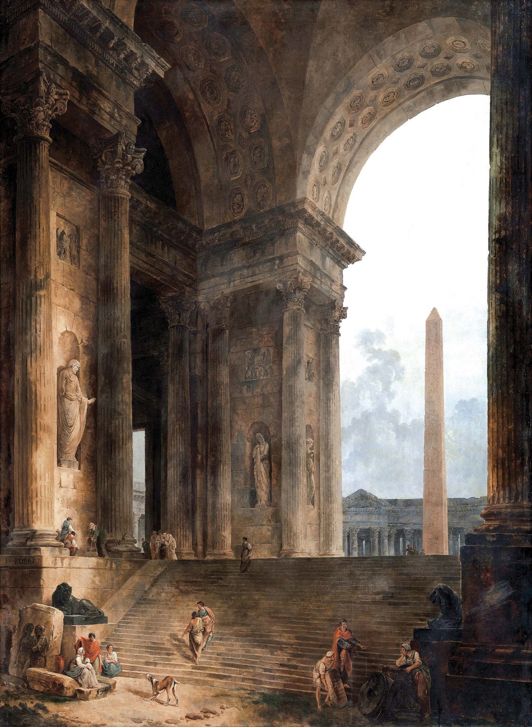 Ancient Rome Structures - Paper for Decoupage - Large Size Vintage ...