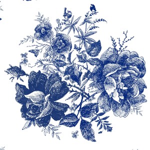 Blue Decoupage Paper for Furniture - Rice Paper Decoupage - Large ...