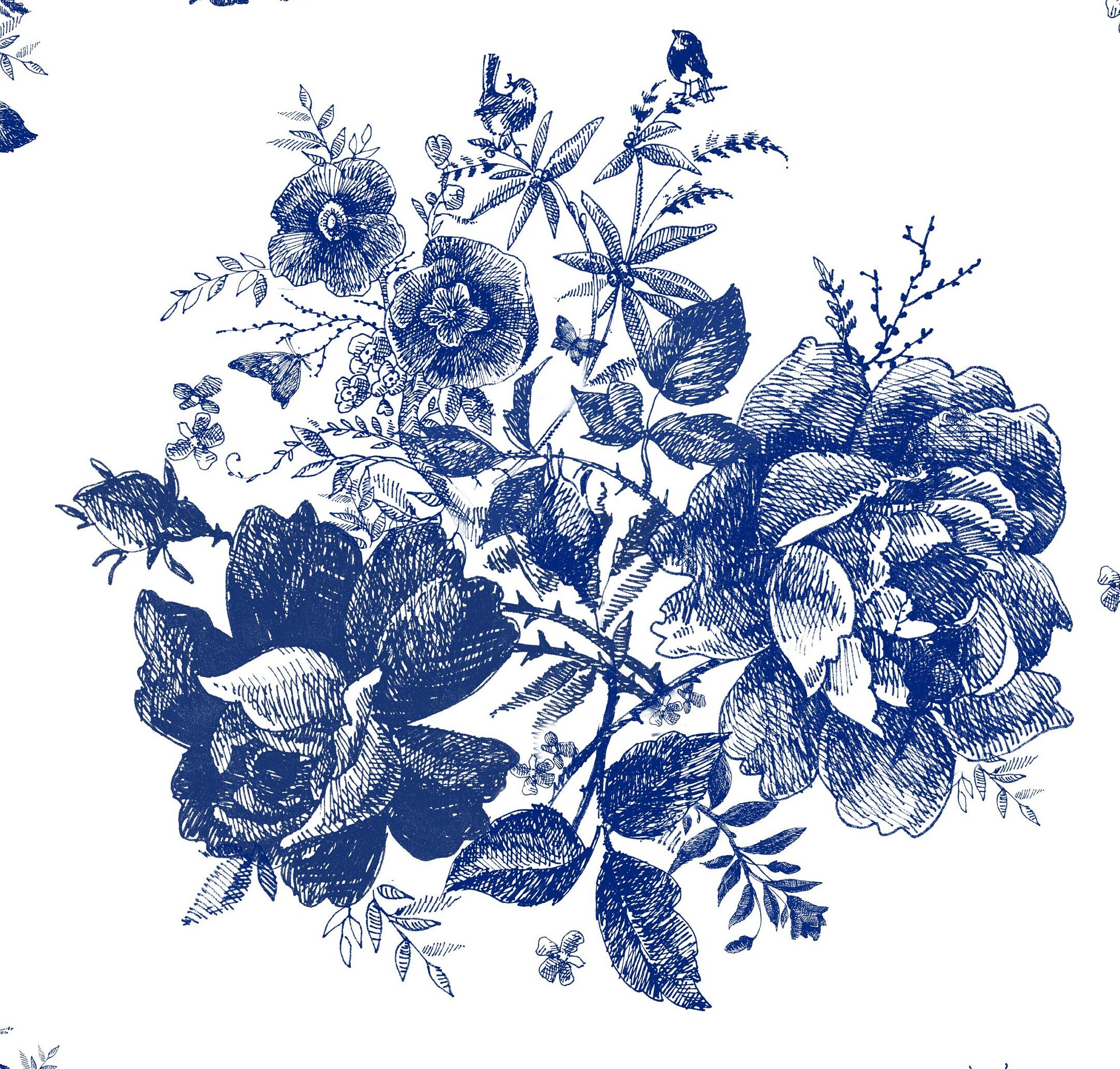 Blue Decoupage Paper for Furniture - Rice Paper Decoupage - Large ...