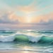 Pastel Beach - Large Decoupage Paper - 6 Size Options - Sunset - Green ...
