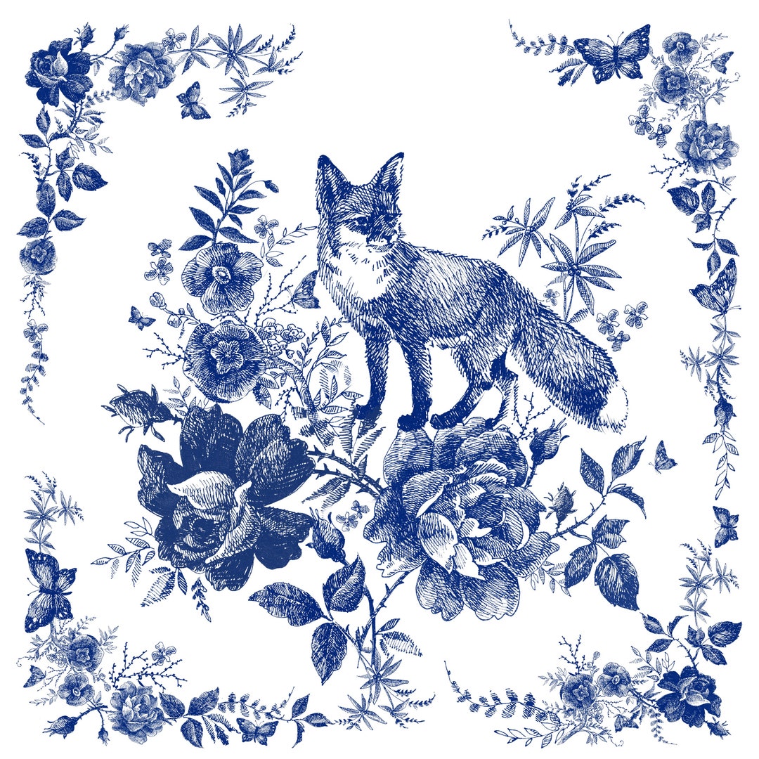 Blue Decoupage Paper for Furniture - Rice Paper Decoupage - Large ...