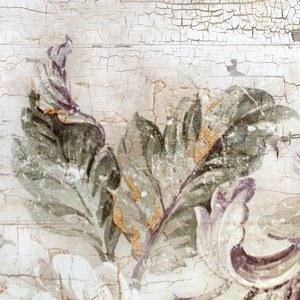 Large Decoupage Paper for Furniture - Rice Paper - Vintage - White ...