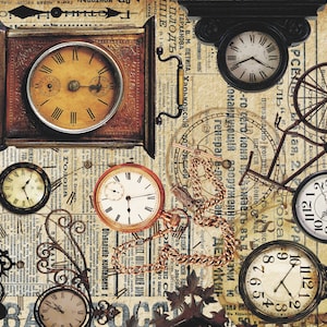 Old Clocks - Vintage Decoupage Art - Rice Paper - Decoupage for ...