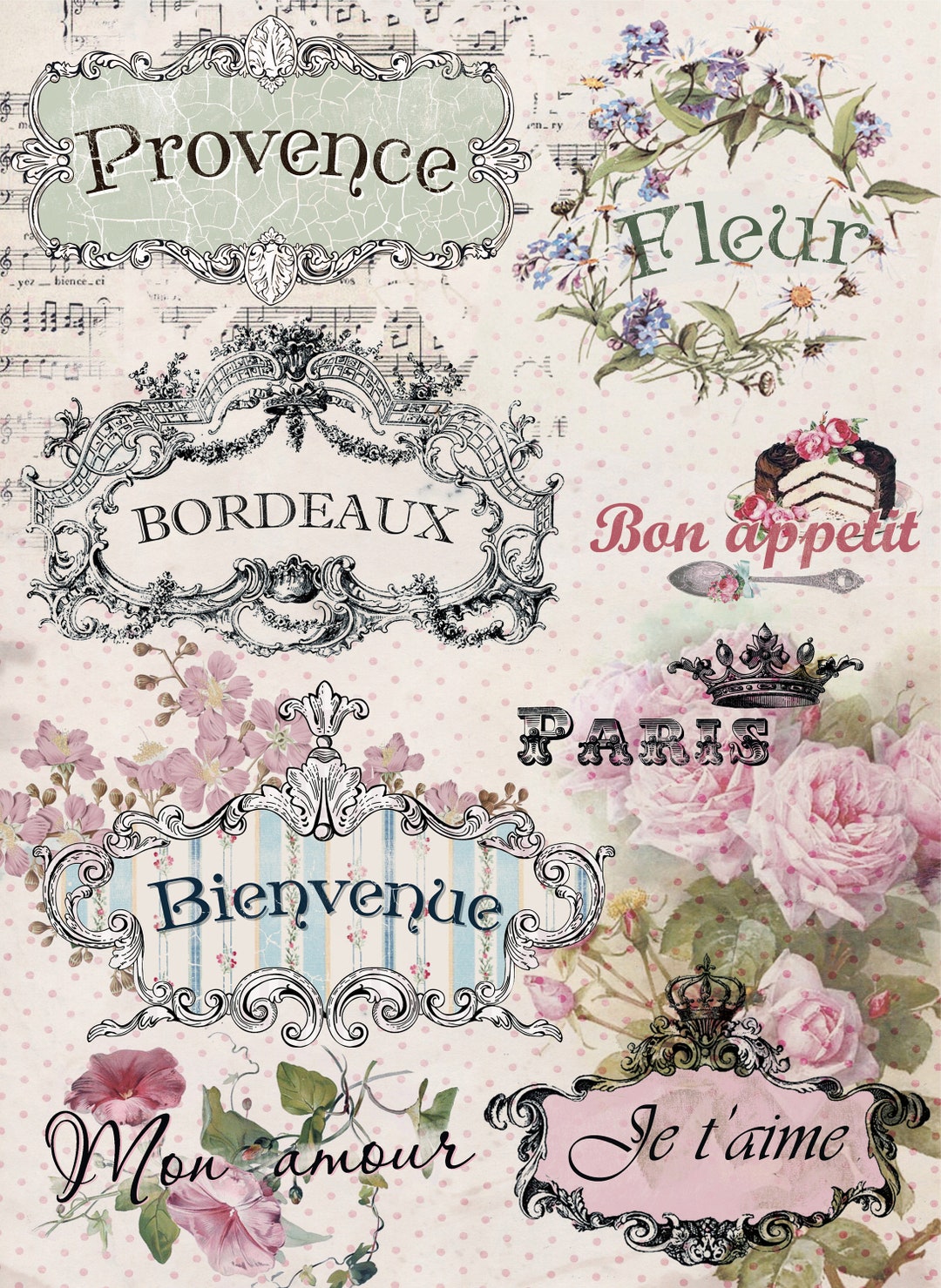 Large Decoupage Paper - Decoupage Art - Rice Paper for Decoupage ...