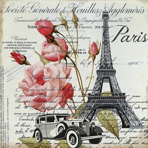 Paris Floral Decoupage Paper - Large Rice Paper for Decoupage ...