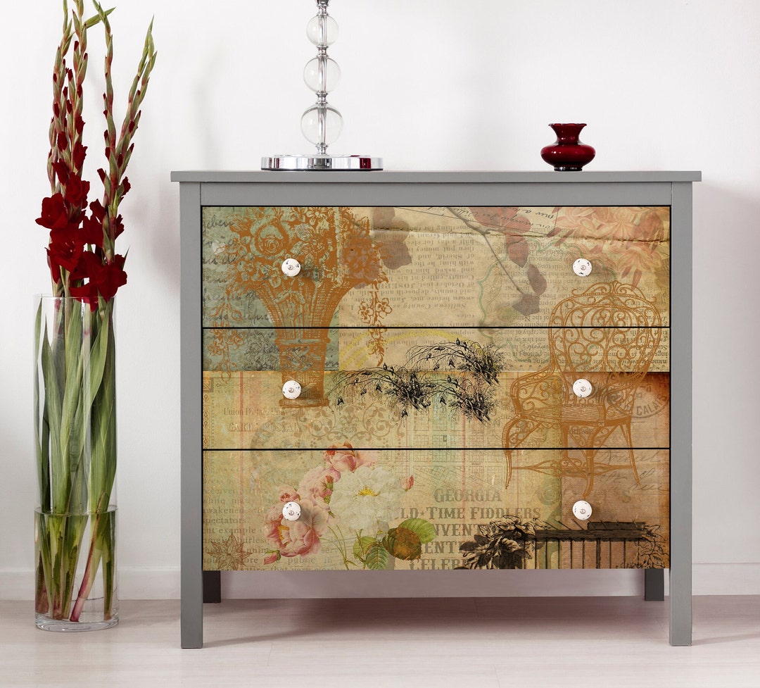 Rose & Birds Decoupage Paper - Decoupage Art - Large Size Rice Paper ...