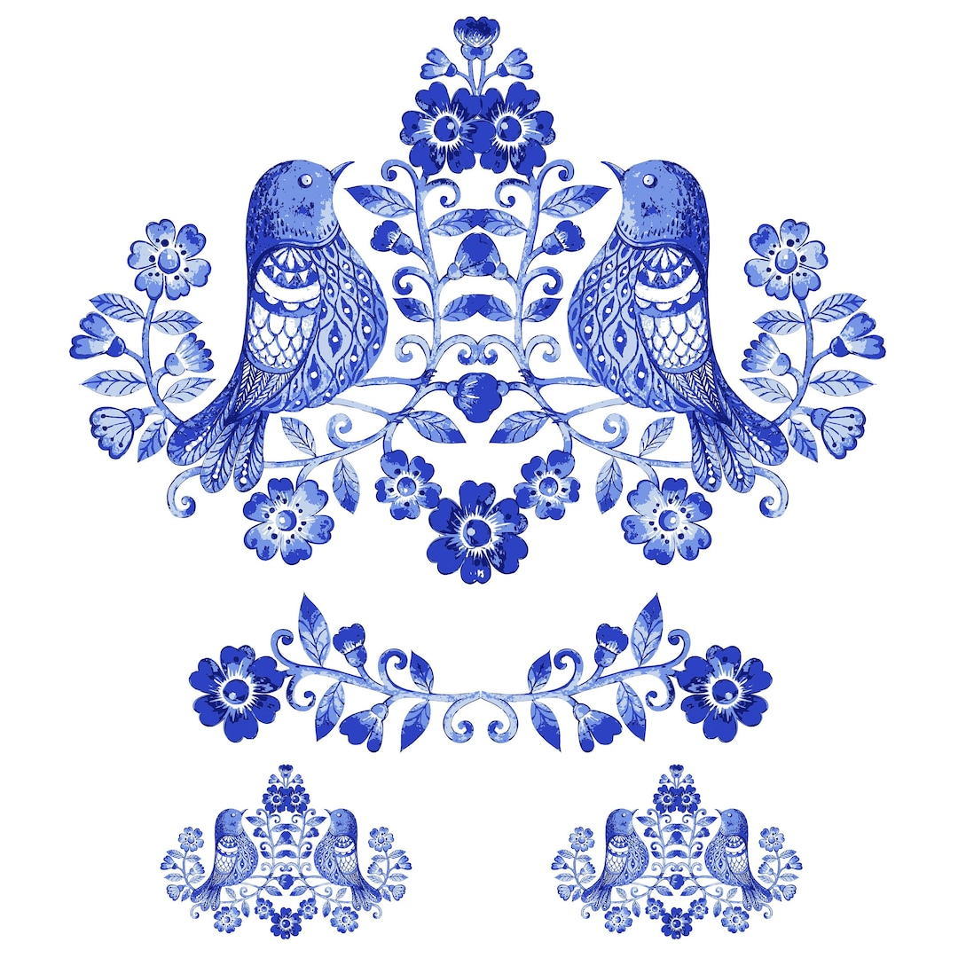 Blue Bird Decoupage Paper for Furniture Rice Paper Decoupage Large ...