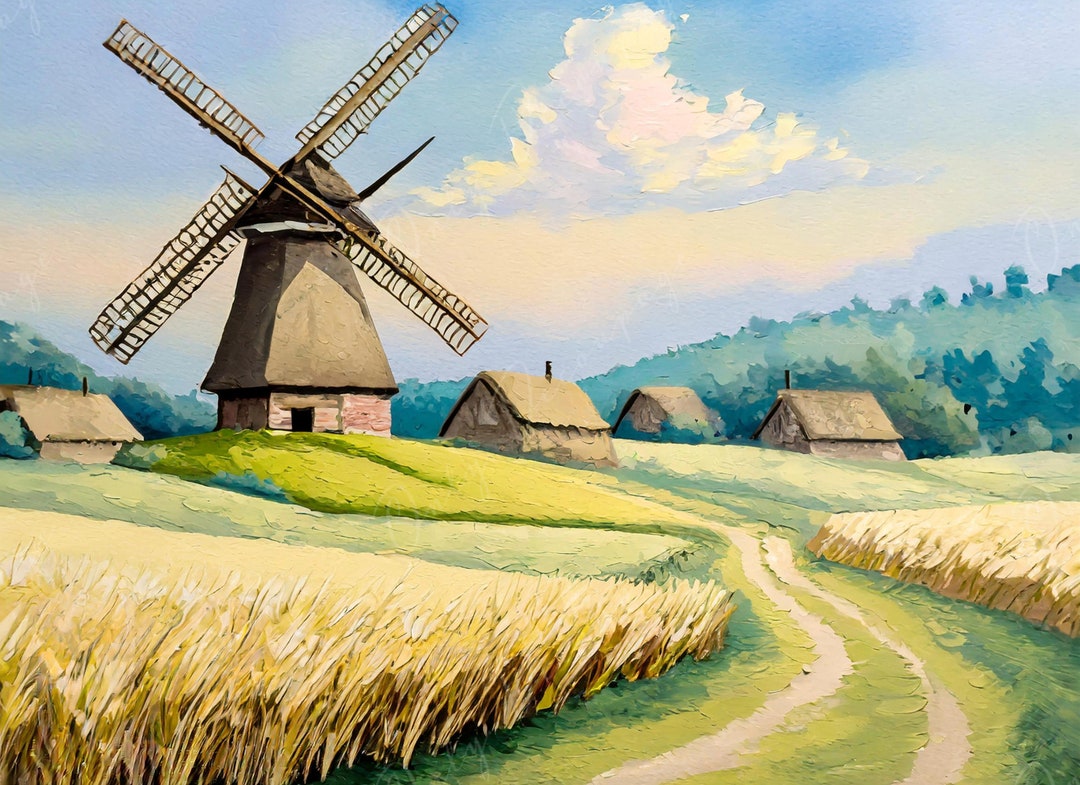 Decoupage Paper - Village - Rice Paper Decoupage - Farmhouse ...