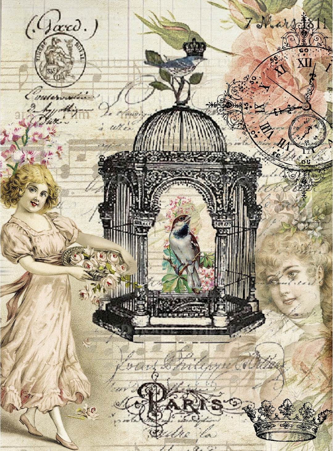 Large Decoupage Paper Decoupage Art Rice Paper for - Etsy