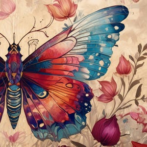 Large Decoupage Paper for Furniture - Butterfly - Rice Paper ...