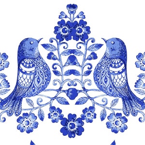 Blue Bird Decoupage Paper for Furniture Rice Paper Decoupage Large ...