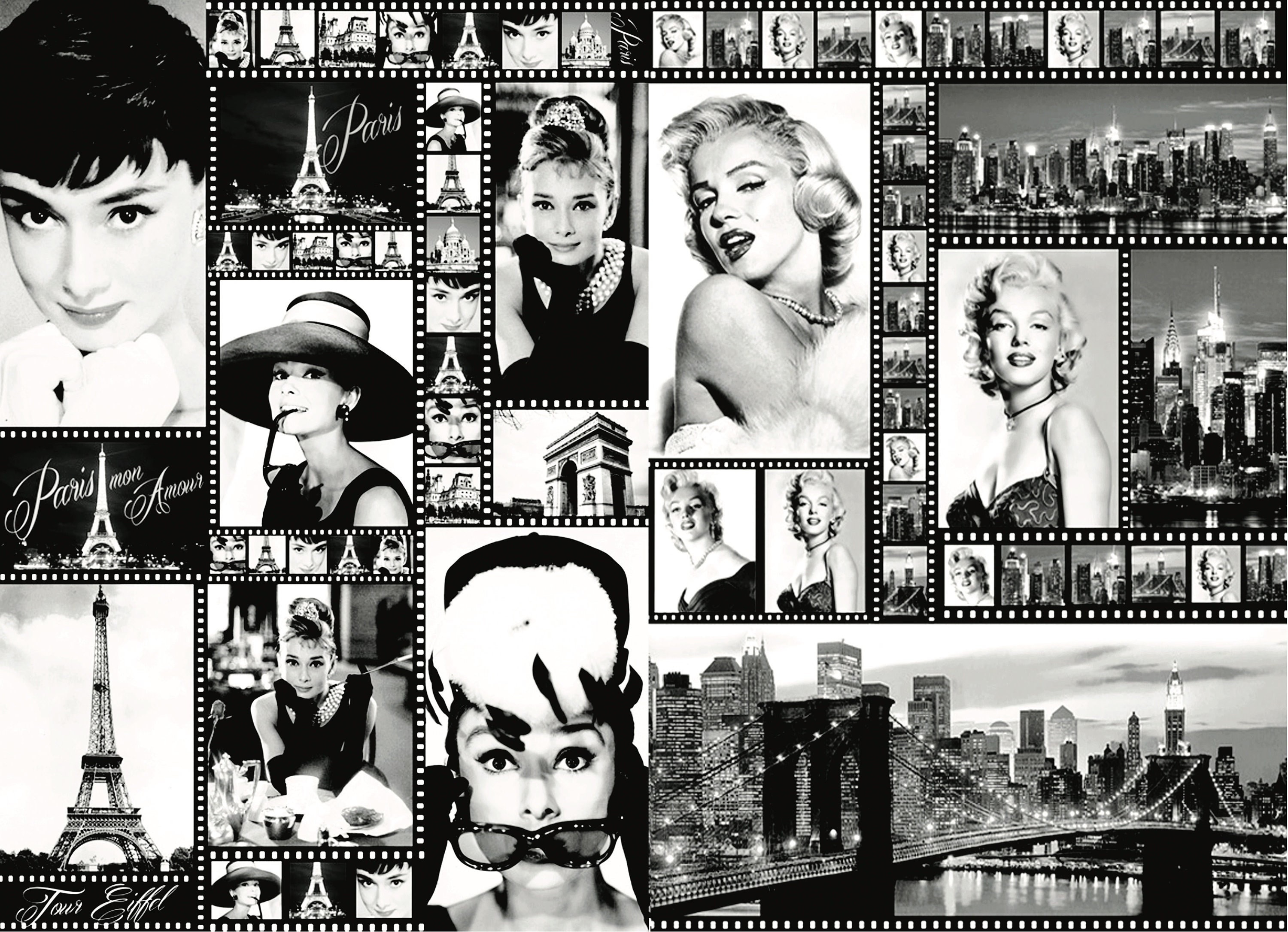 Audrey Hepburn And Marilyn Monroe Collage