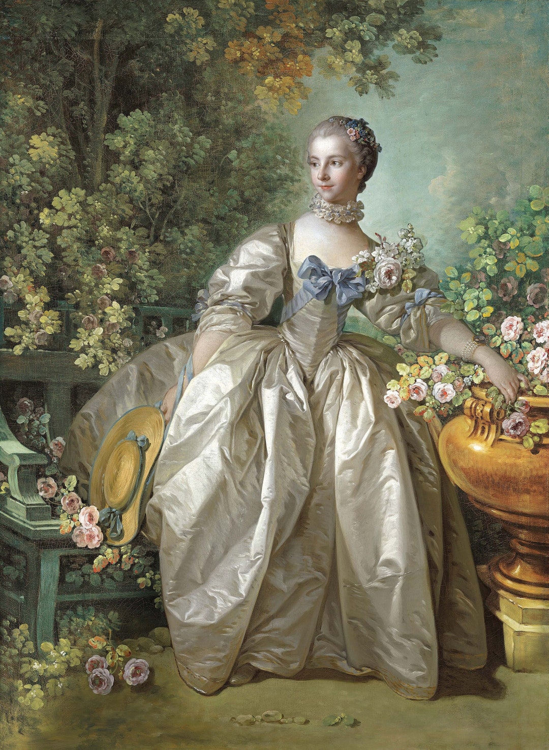 Victorian Lady Floral - Large Decoupage Paper for Furniture - Vintage ...