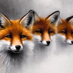 Fox Family - Large Decoupage Paper for Furniture - Rice Paper ...