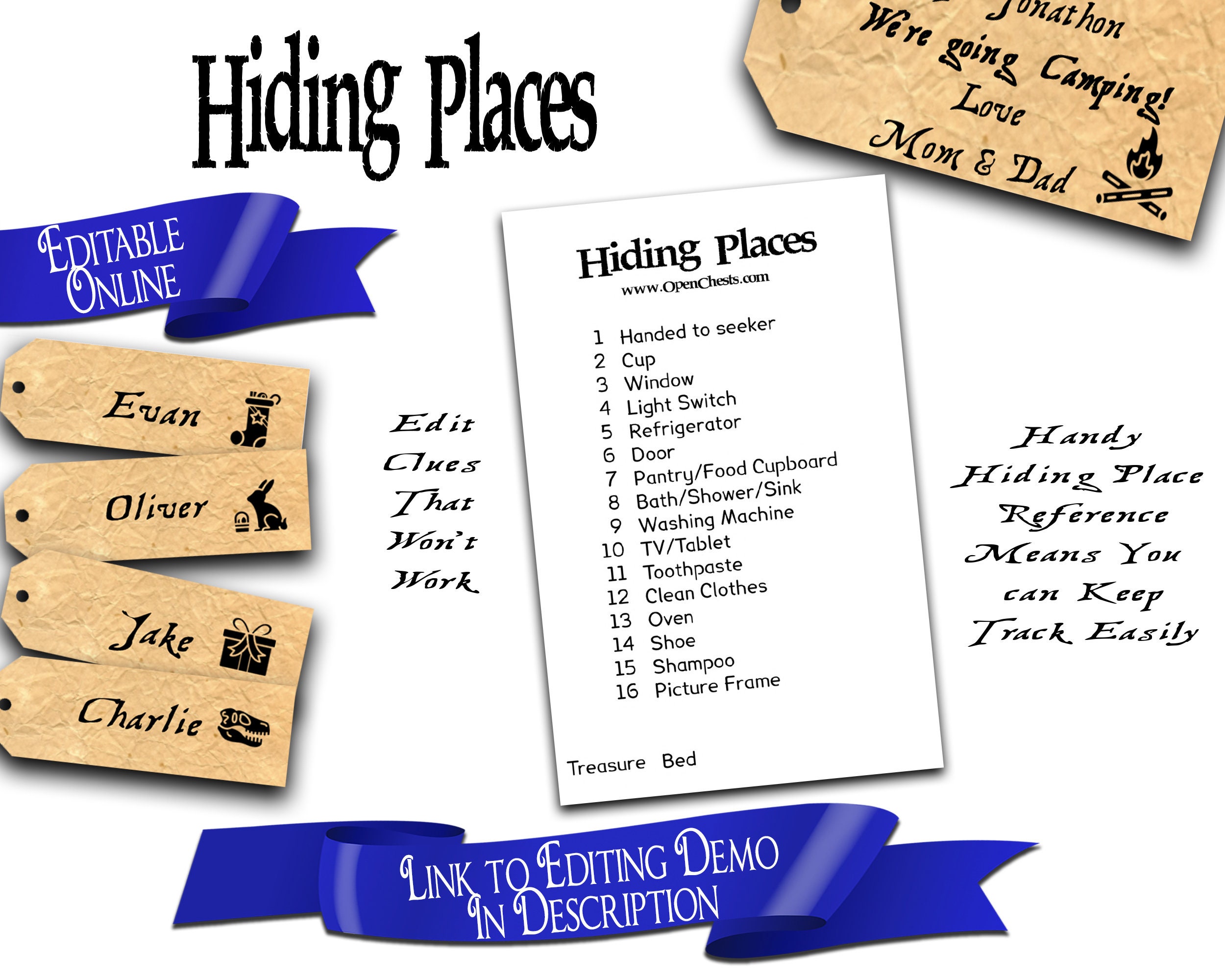 Indoor Rhyming Treasure Hunt Clues Scavenger Game Printable Etsy