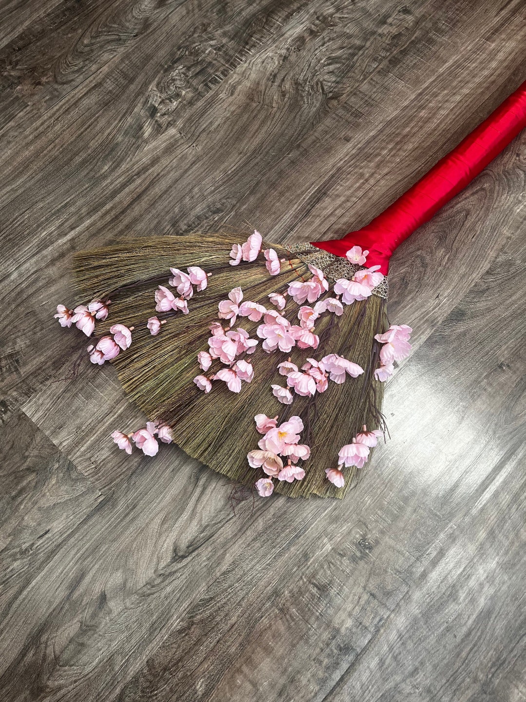 Cherry Blossom Inspired Wedding Jumping Broom (name: Mulan) - Etsy