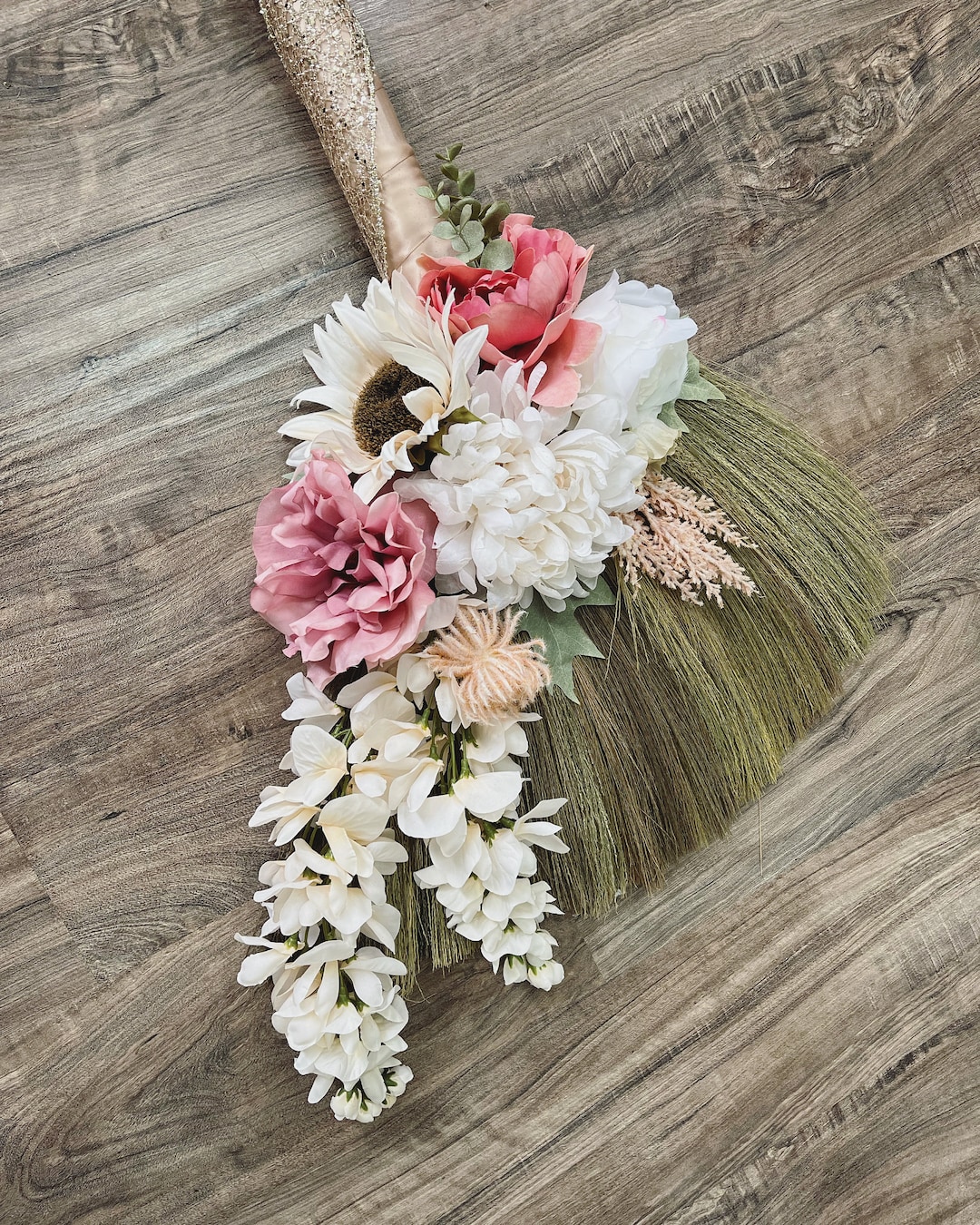 Custom Wedding Broom: Floral Jumping Broom, African American Cultural ...