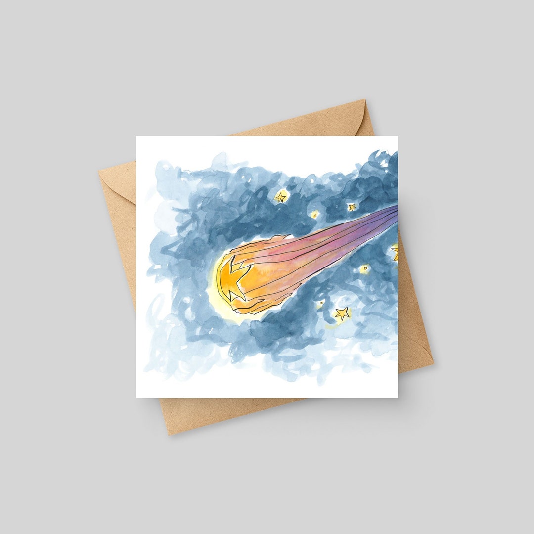 Shooting Star - Fine Art Greeting Card - Etsy