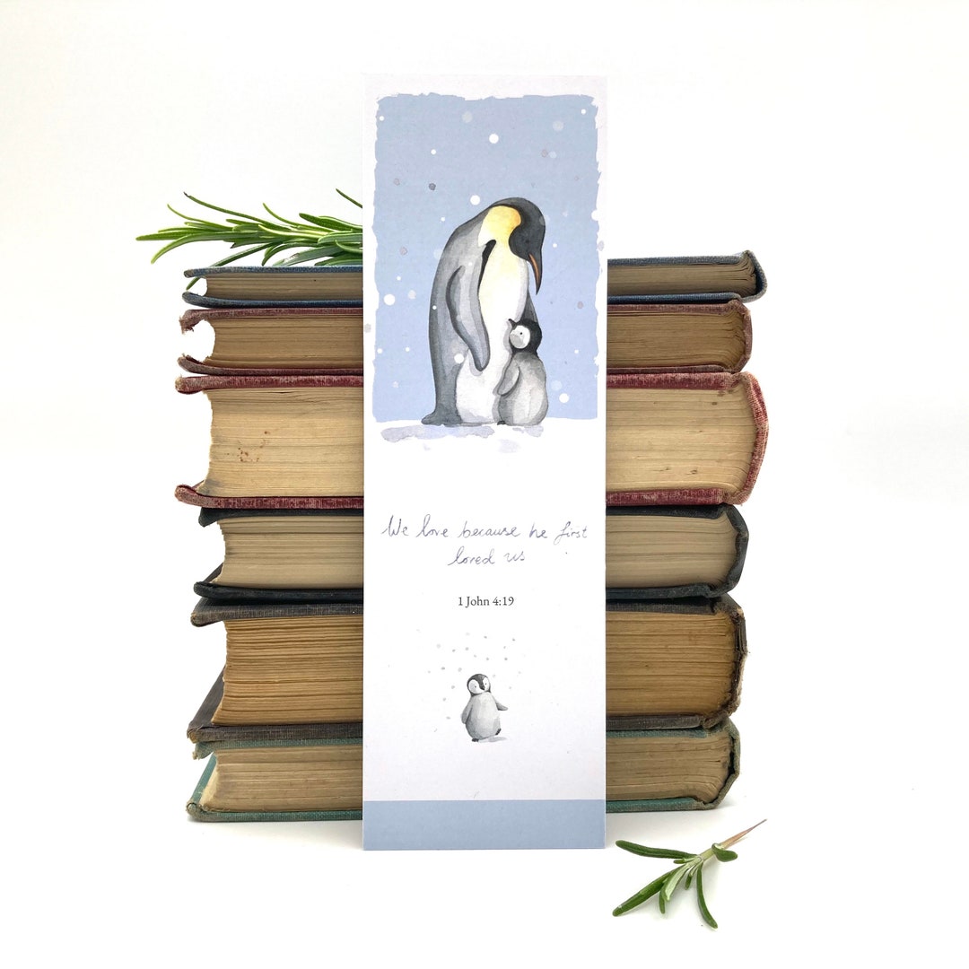 Penguin Bookmark | Christian Gift | Scripture | Bible Verse | Religious ...
