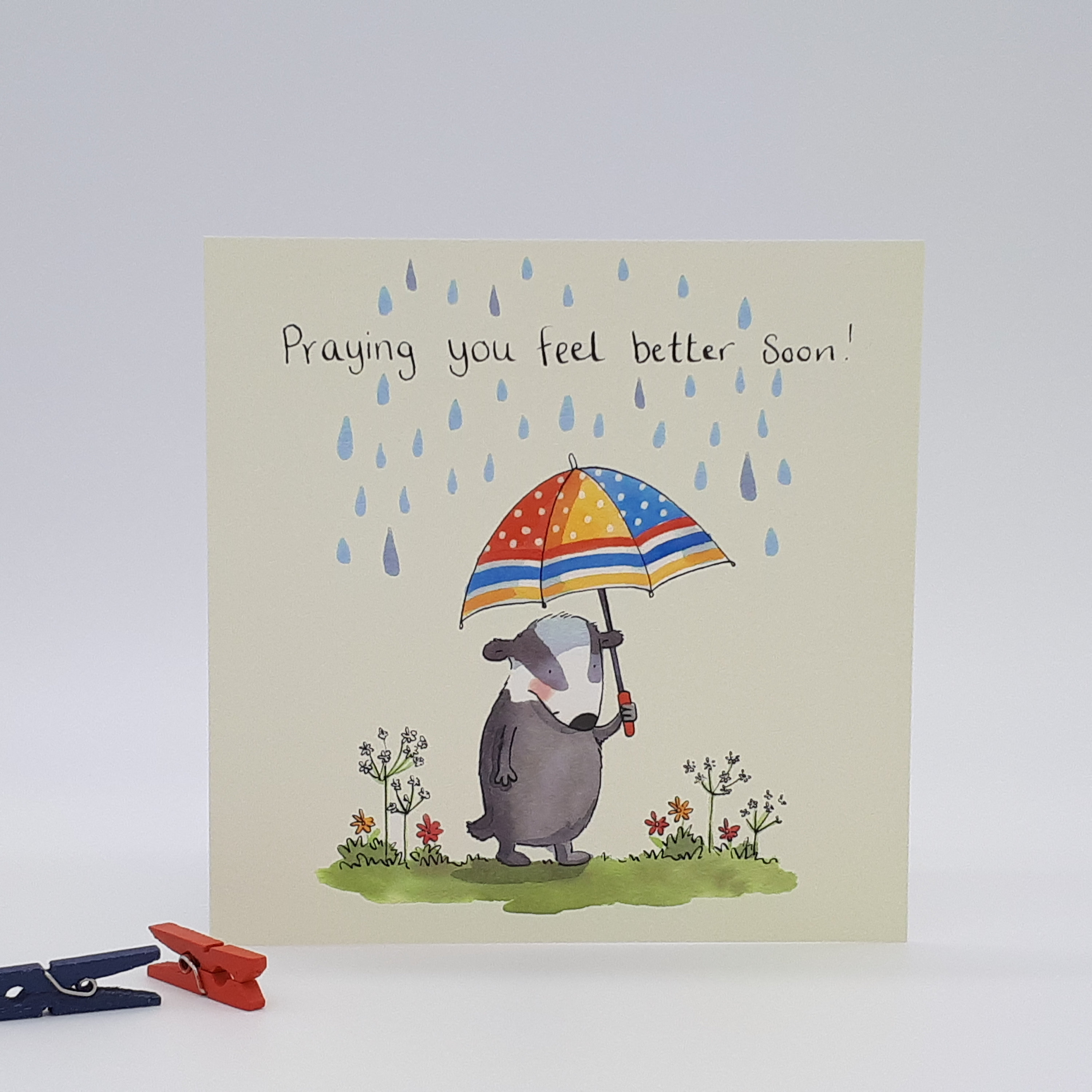 Get Well Soon Card Praying You Get Well Soon Blank Inside Etsy