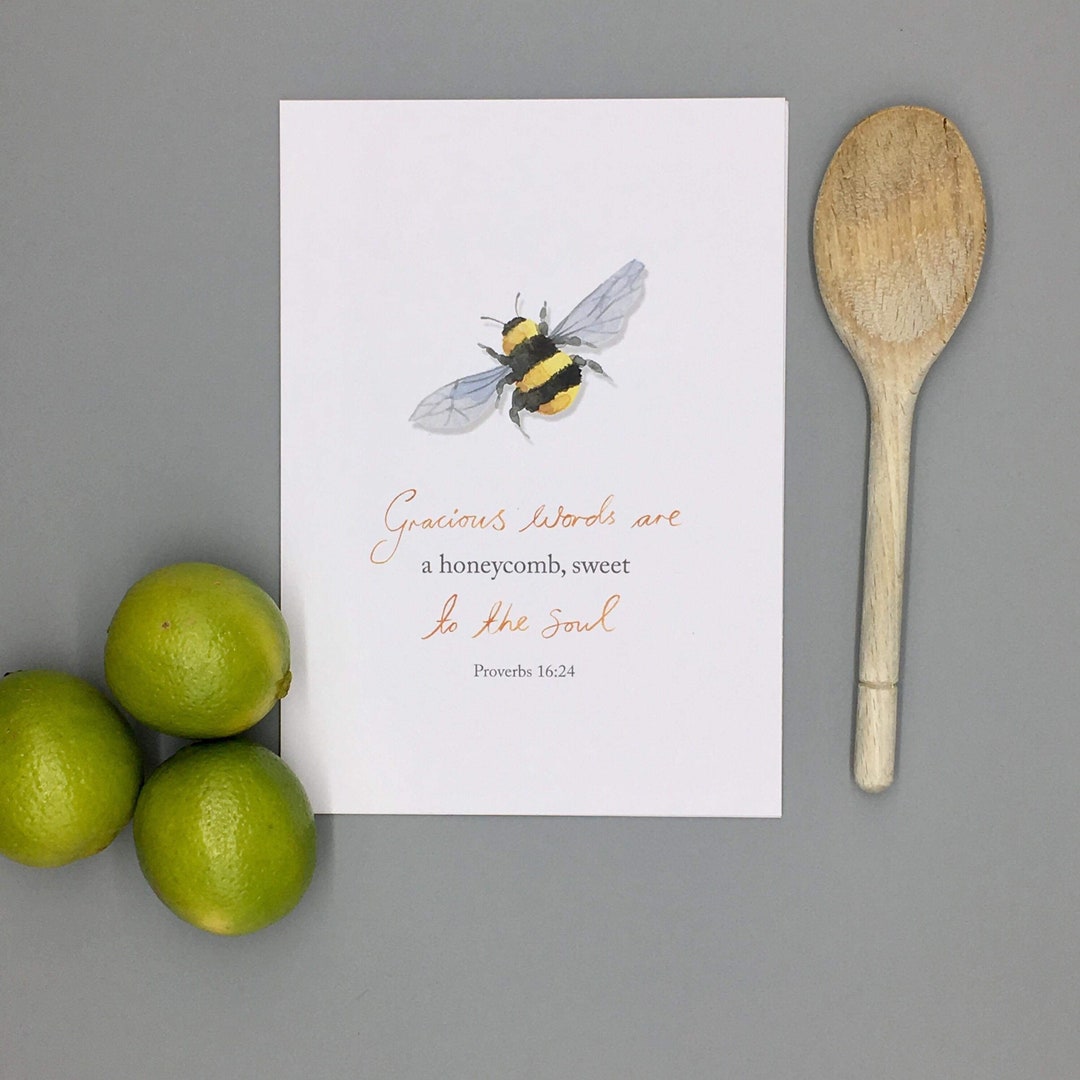 Honeycomb Print | Gracious Words Are Like a Honeycomb, Sweet to the ...