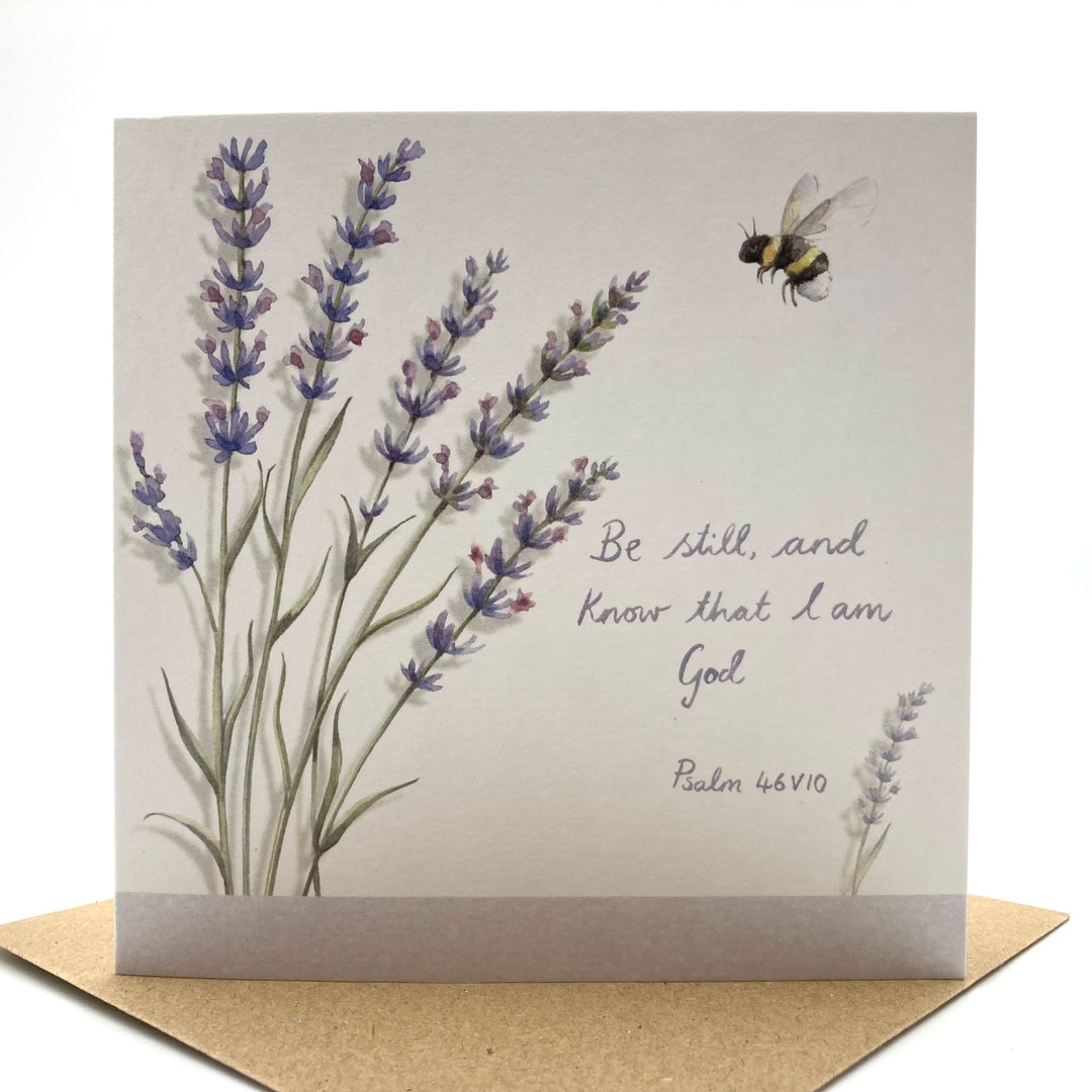 Lavender Christian Blank Card Scripture Religious Card - Etsy