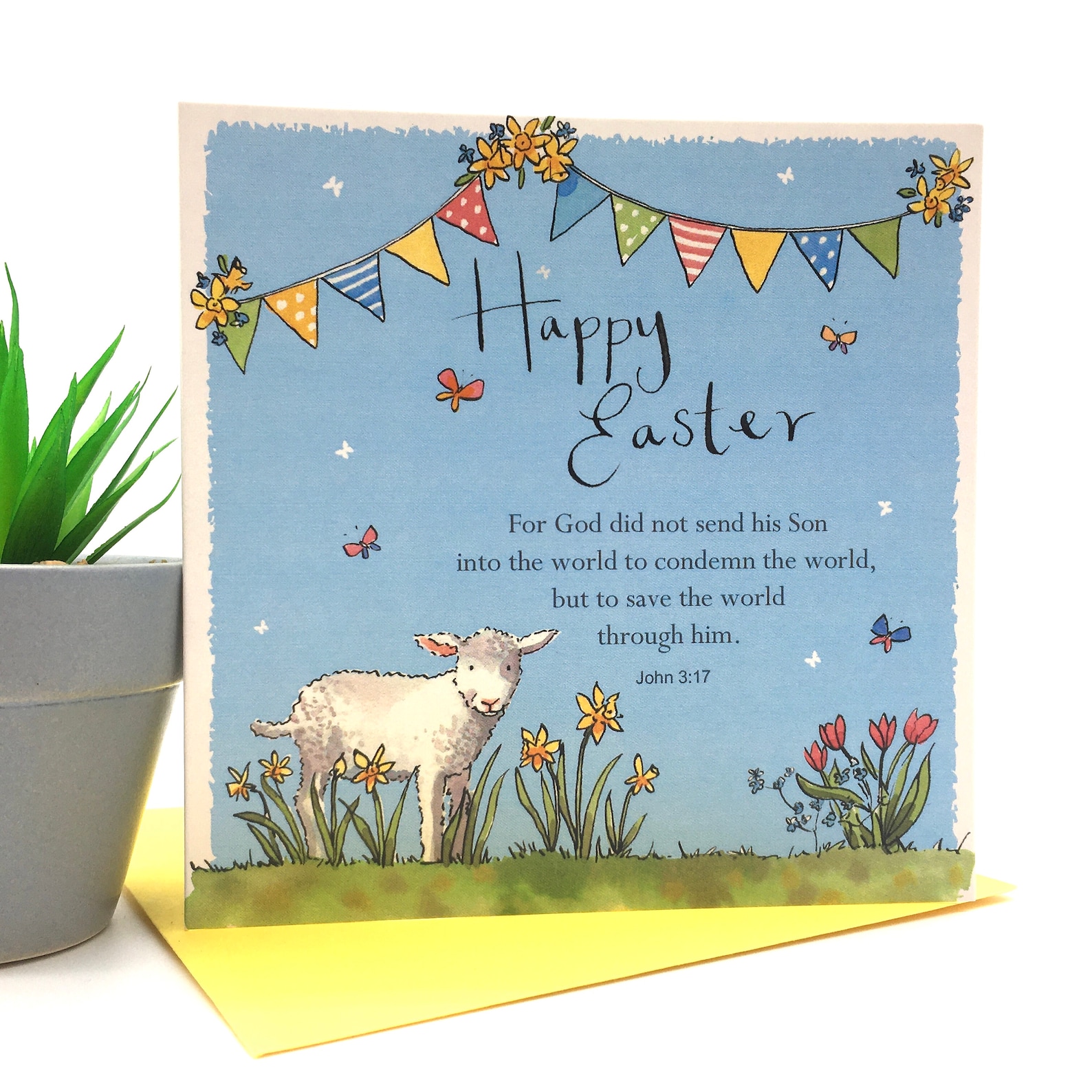 Spring Lamb Easter Card Christian Easter Card Religious - Etsy