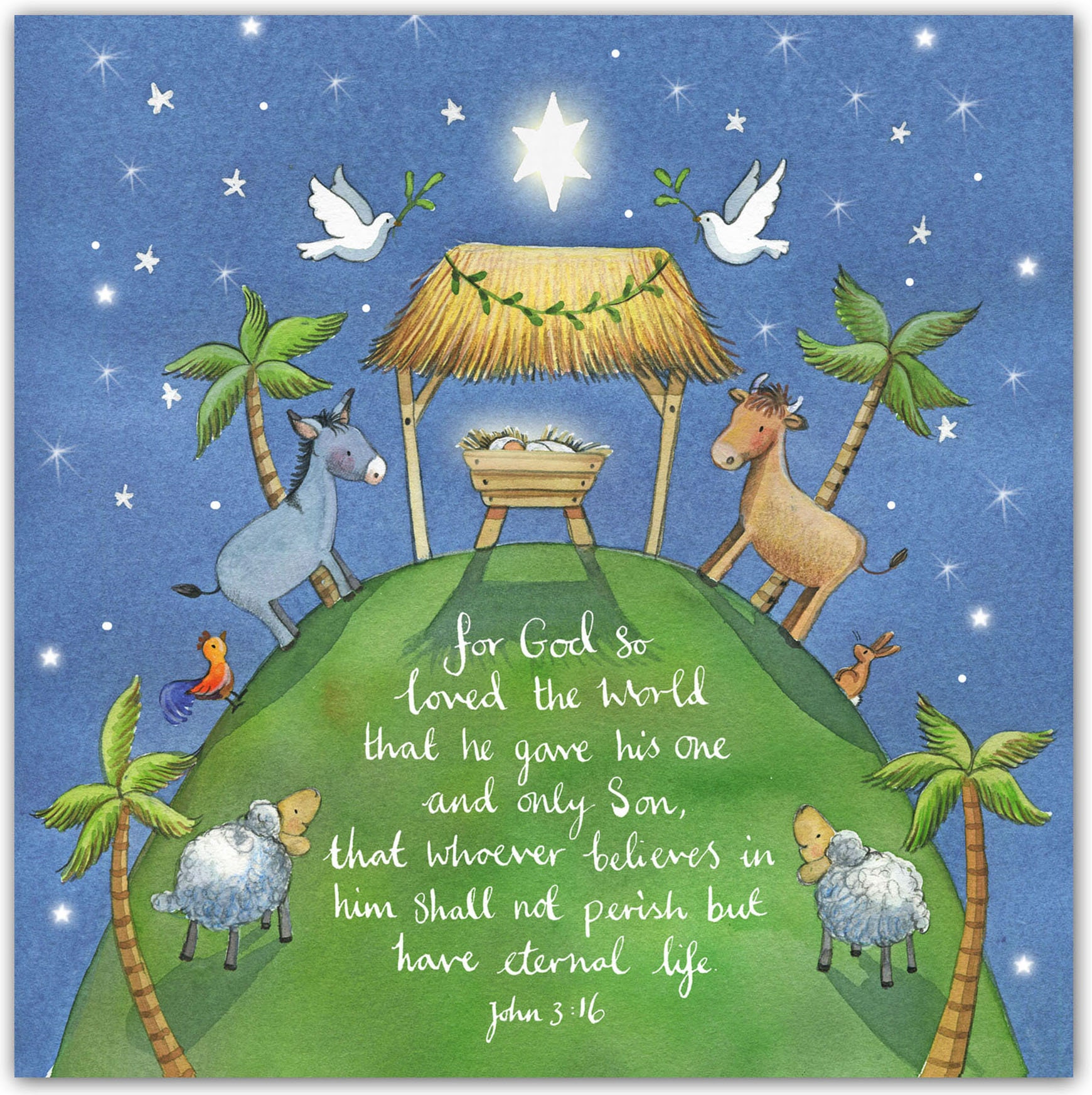 O Come Let Us Adore Him 5 Pack Christian Christmas Cards Scripture ...
