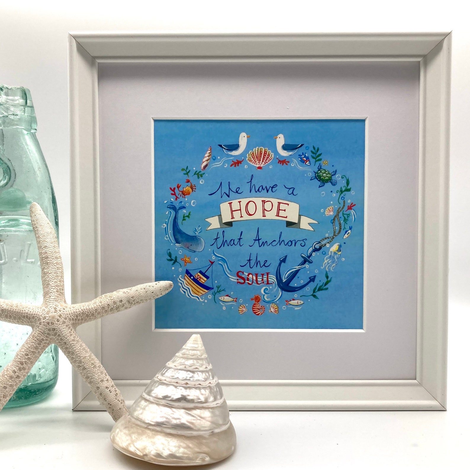 We Have a Hope and an Anchor Frame Beautiful Christian Gift - Etsy