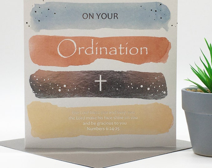 Ordination Blessing Ordination Card Christian Occasion Card Scripture ...