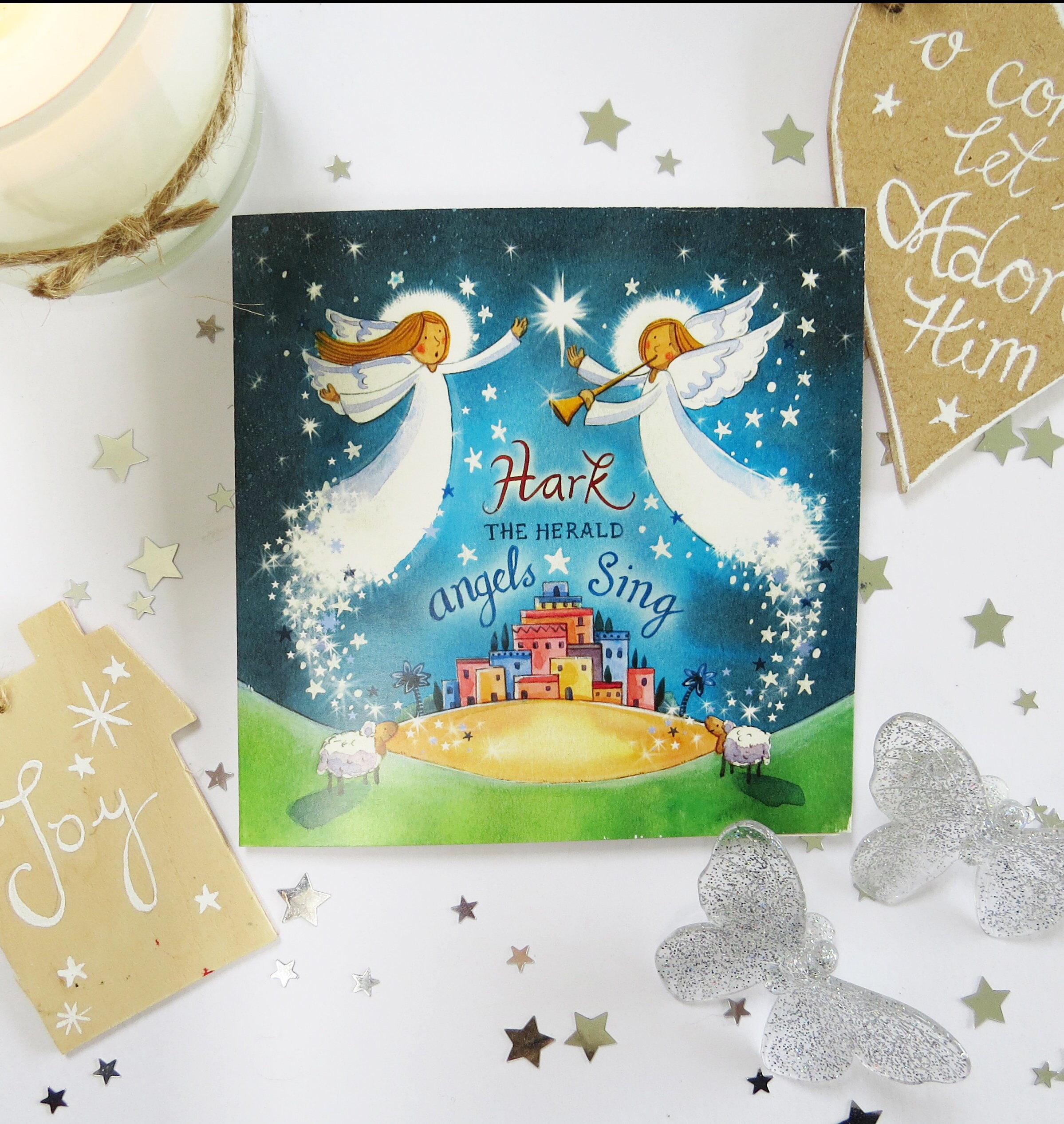 5 Christian Christmas Cards - Angels Sing - Christmas Cards - Bible ...
