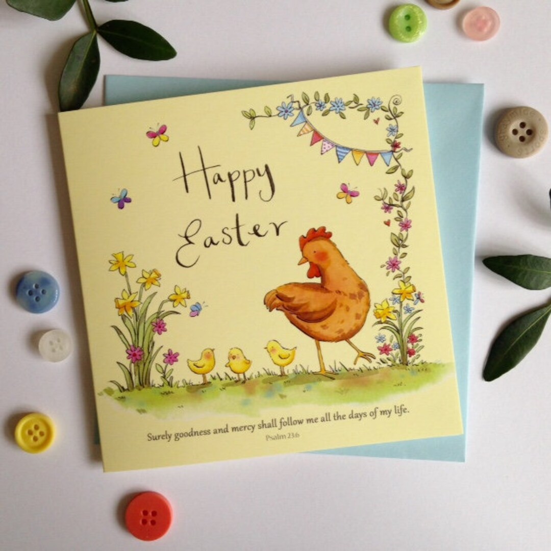 Pack of 5 | Easter Hen | Easter Cards | Scripture Cards - Etsy