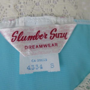 Vintage 1960s Babydoll Chiffon Nightgown / Deadstock Tags On/ Blue Puff ...