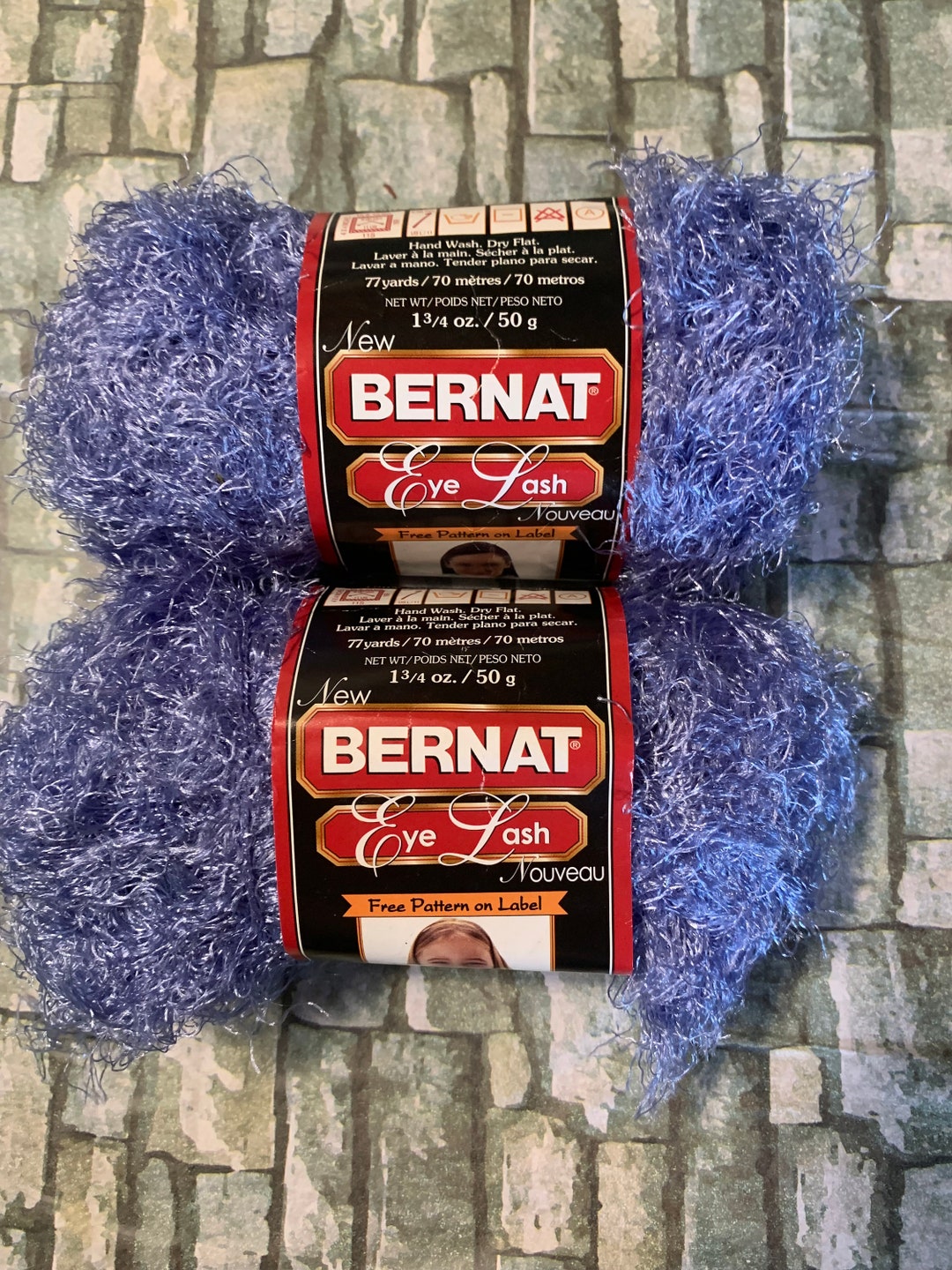Destash Bernat Eye Lash Nouveau Yarn, 2 Skeins, 108137, Color: Hip lot ...