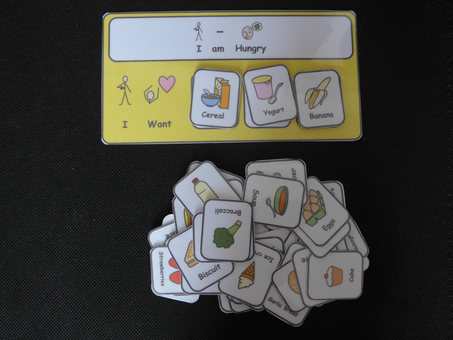 I Am Hungry I Want Board & 56 Picture Symbols Visual | Etsy
