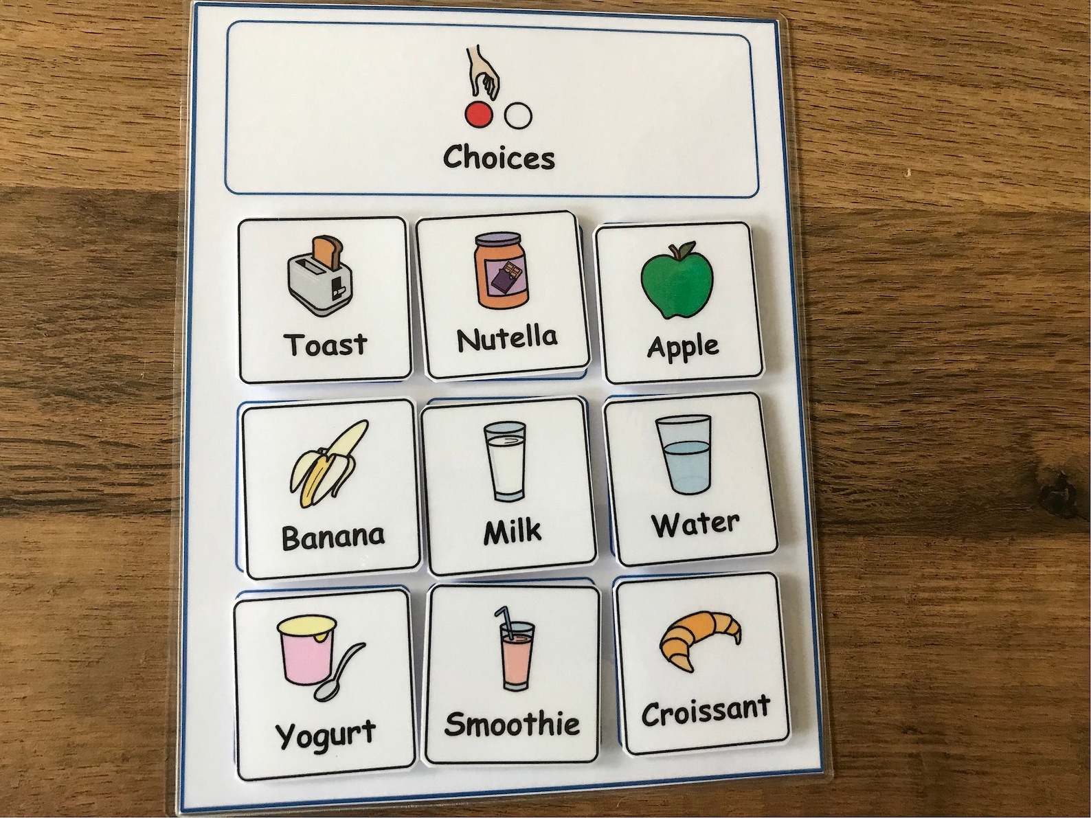 Meal Planner Visual Choice Board & 105 Food Symbols Children Autism ...