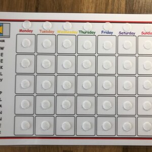 Weekly Schedule Planner Routine Daily Visual Timetable Visual Aid for ...