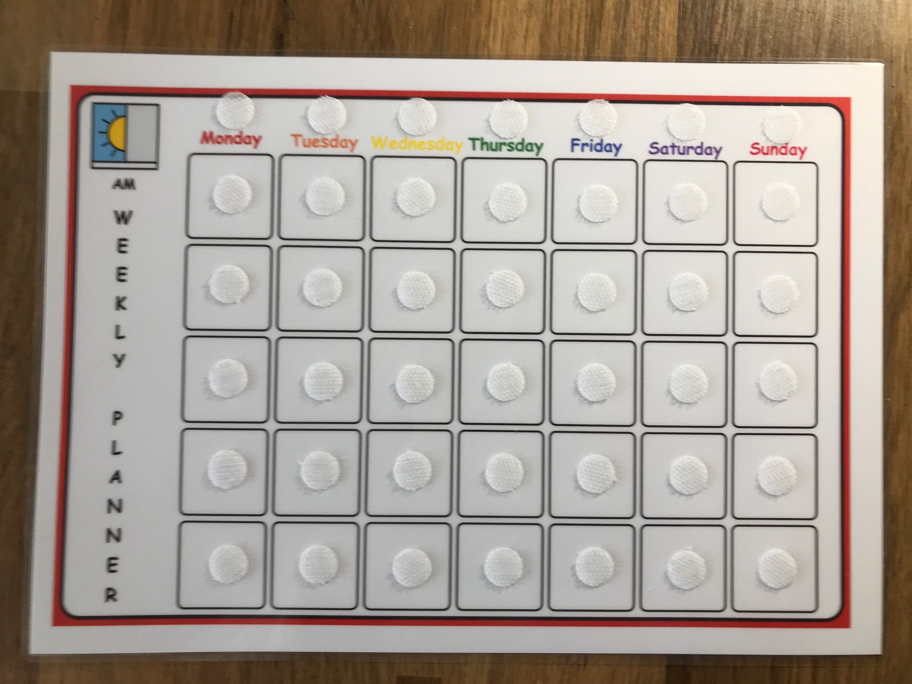 Weekly Schedule Planner Routine Daily Visual Timetable Visual Aid for ...