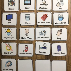 My Evening/bedtime Routine Chart Visual Support Visual Aid for Asd/adhd ...