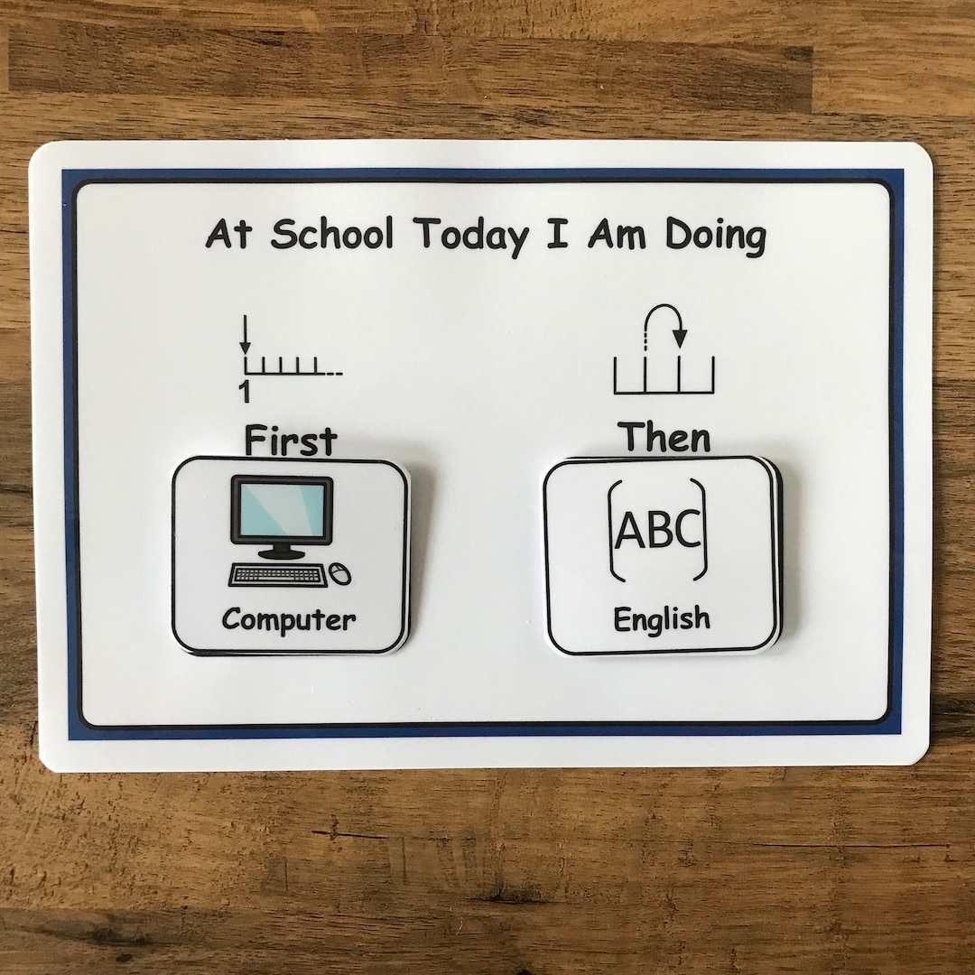 First/then Sequencing Visual Support Visual Aid for Asd/adhd/learning ...