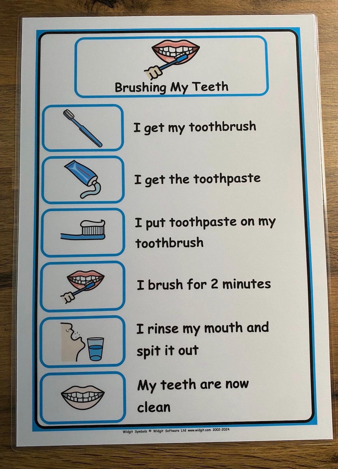 Brushing My Teeth Checklist Support/aid for Autism/adhd//visual ...