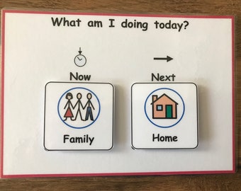 Now Next Pre School Sequencing Keyring & 48 Symbols Visual Aid for ...