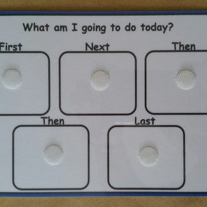 5 Step Sequencing Visual Support Visual Aid for Asd/adhd/learning ...