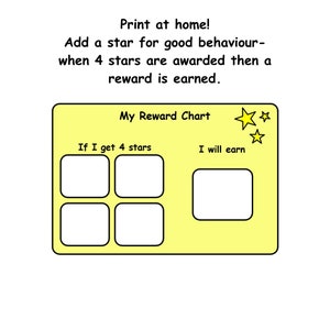 A5 Behaviour Reward Chart Printable 34 Symbols for SEN/ Visual Learners ...