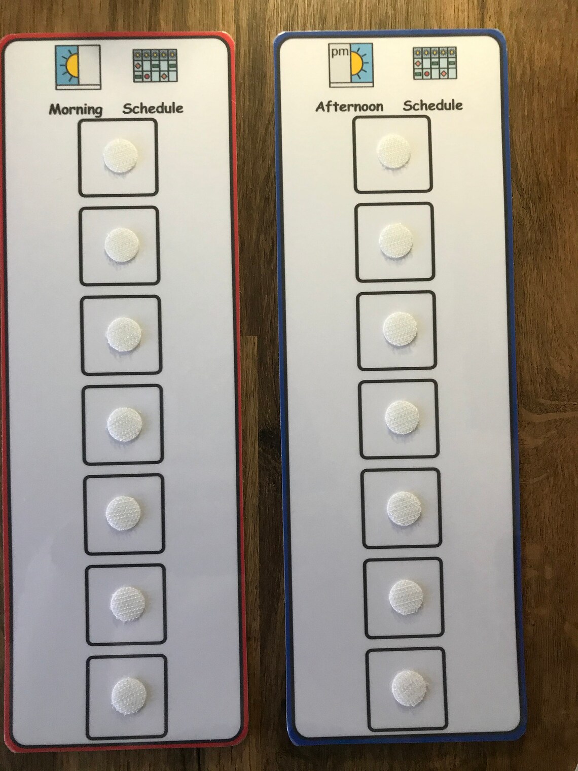 Small Morning & Afternoon Schedule Charts Visual Aids Home - Etsy