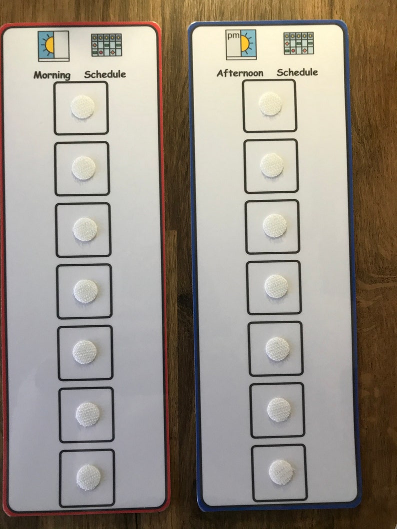 Small Morning & Afternoon Schedule Charts Visual Aids/PECS | Etsy