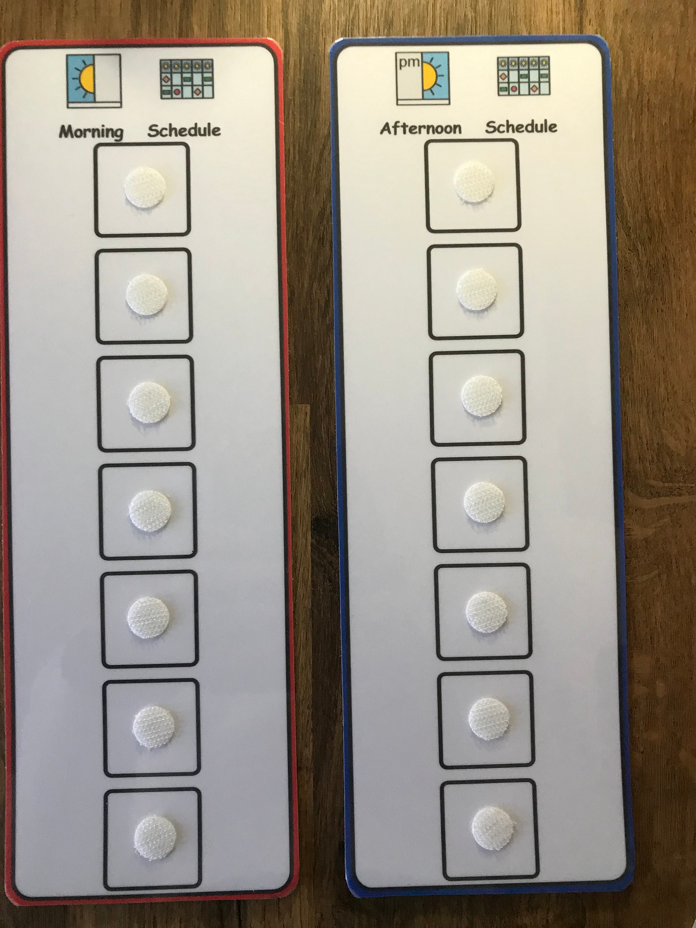 Small Morning & Afternoon Schedule Charts Visual Aids Home - Etsy