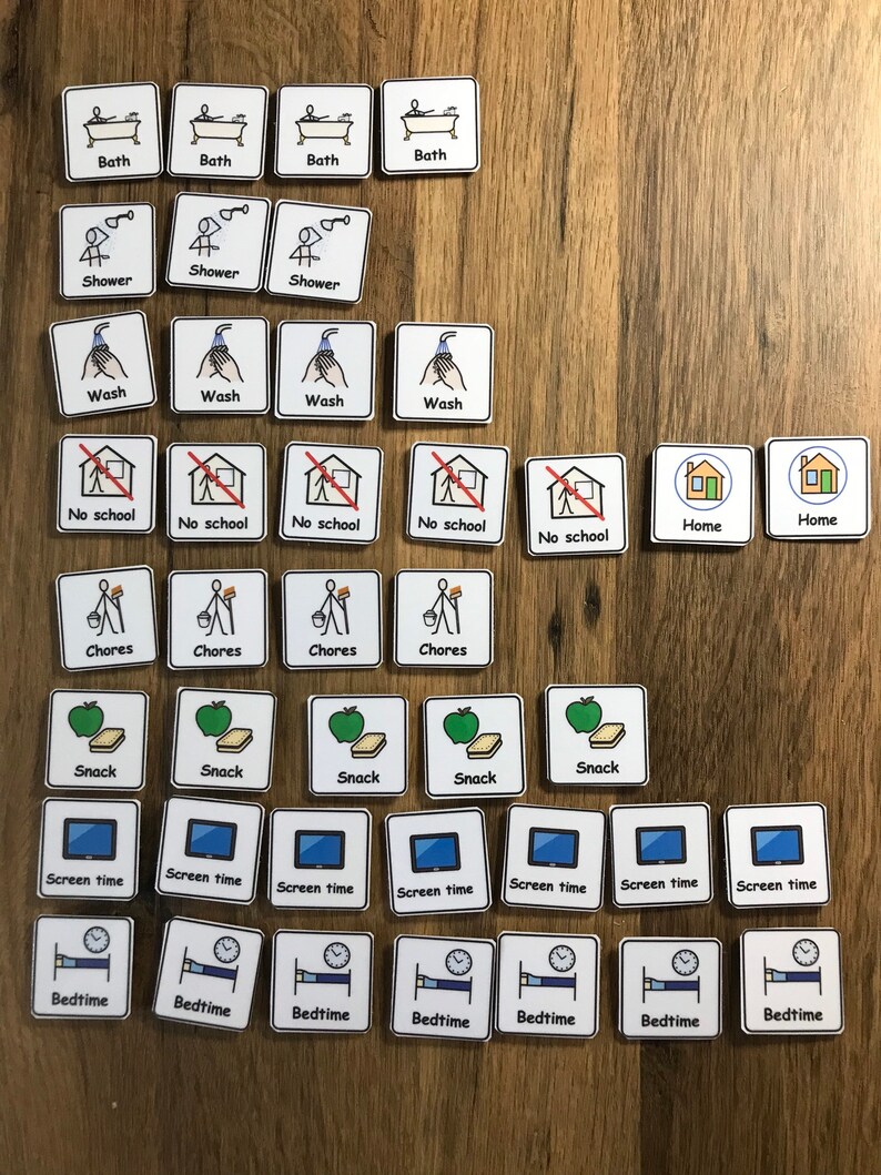 Weekly Schedule Planner Routine Daily Visual Timetable Visual - Etsy