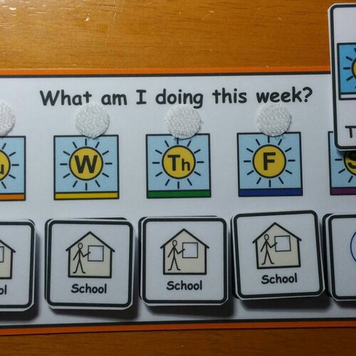 Home or School Weekly Planner Chart for SEN/ Visual - Etsy