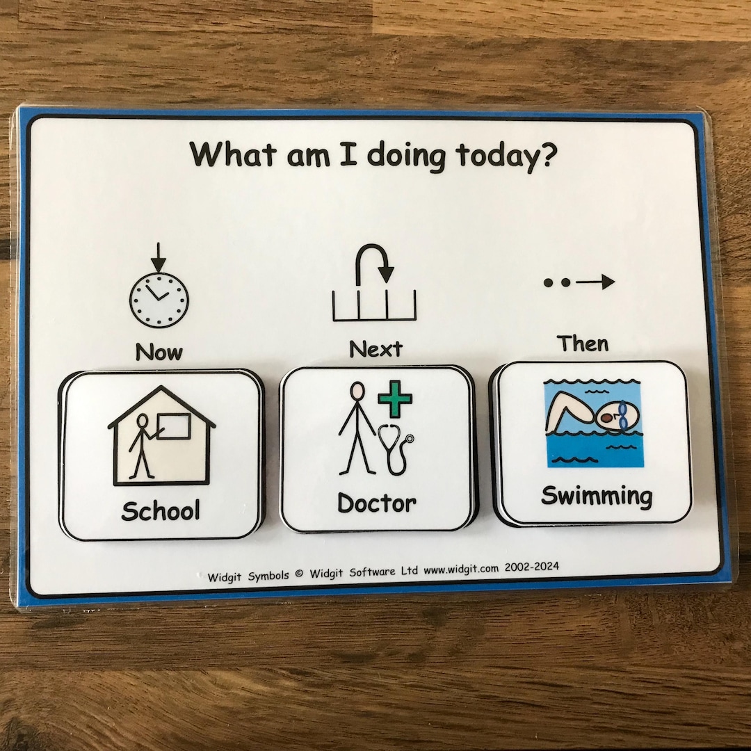 Now/next/then Sequencing Board & 60 Symbols Visual Aid for Asd/adhd ...